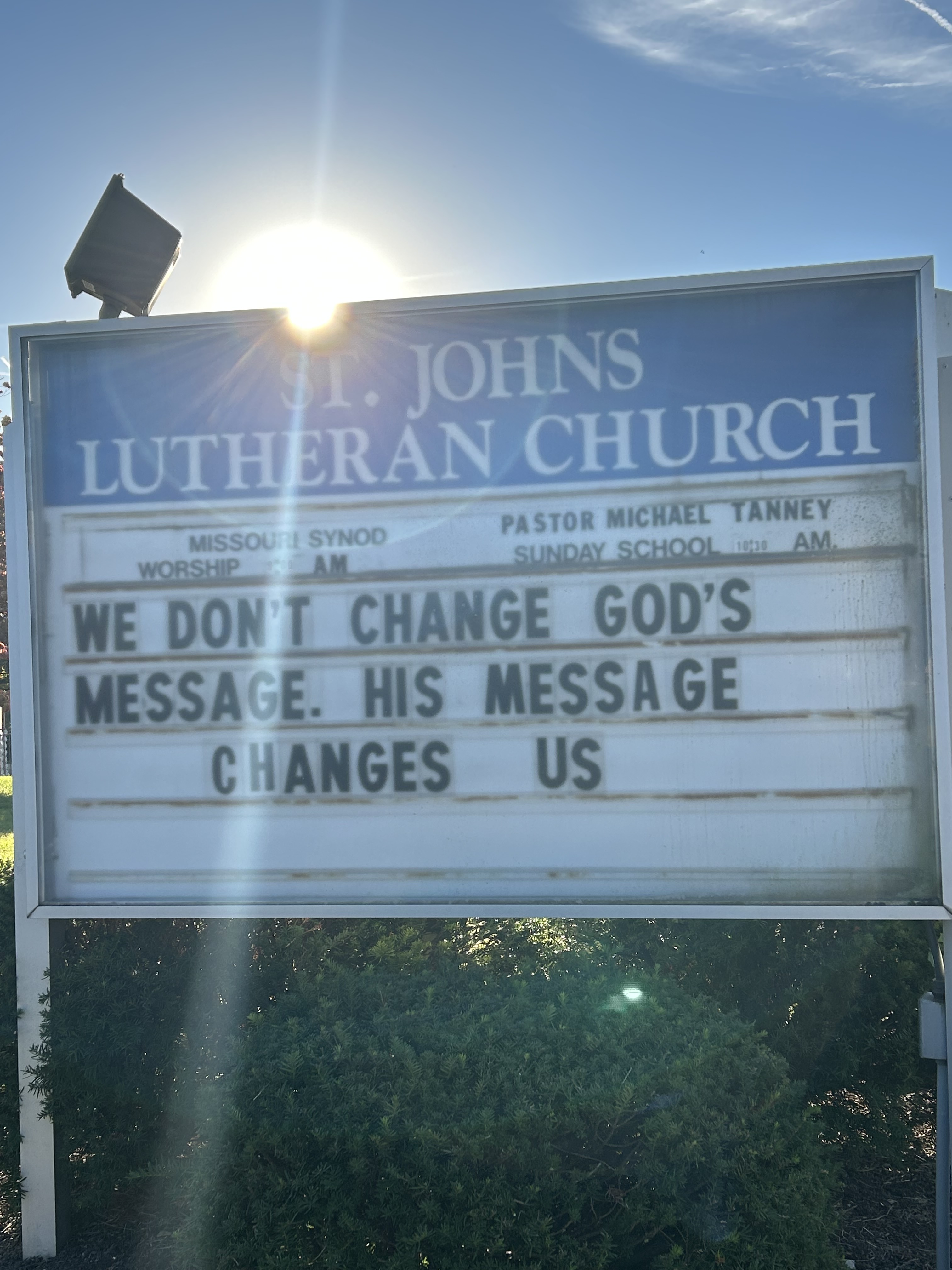 Sign Messages | St. Johns Lutheran Church